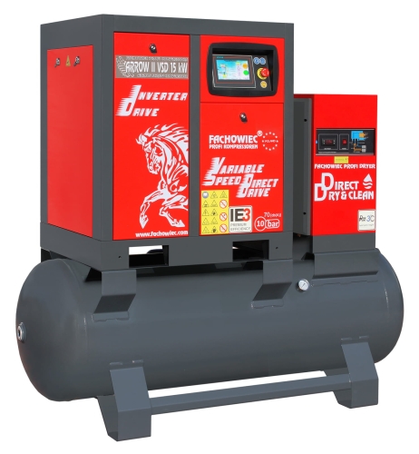 SCREW COMPRESSOR PROFI KOMPRESSOREN ARROW II 15kW INVERTER TANK DRYER ...